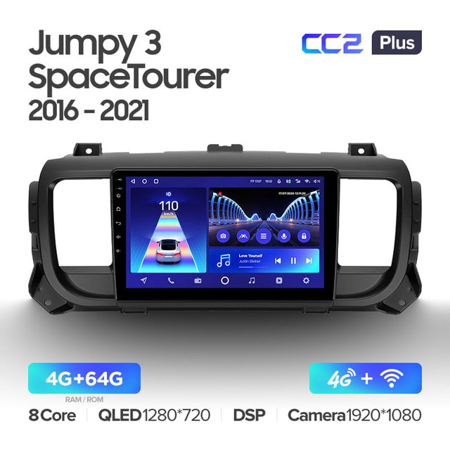 Магнитола Teyes CC2 Plus 4-64 Citroen Jumpy 3 SpaceTourer/ Peugeot ...